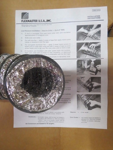 FLEXMASTER 3" x 25 Ft FLEX DUCT #3IN03 | eBay