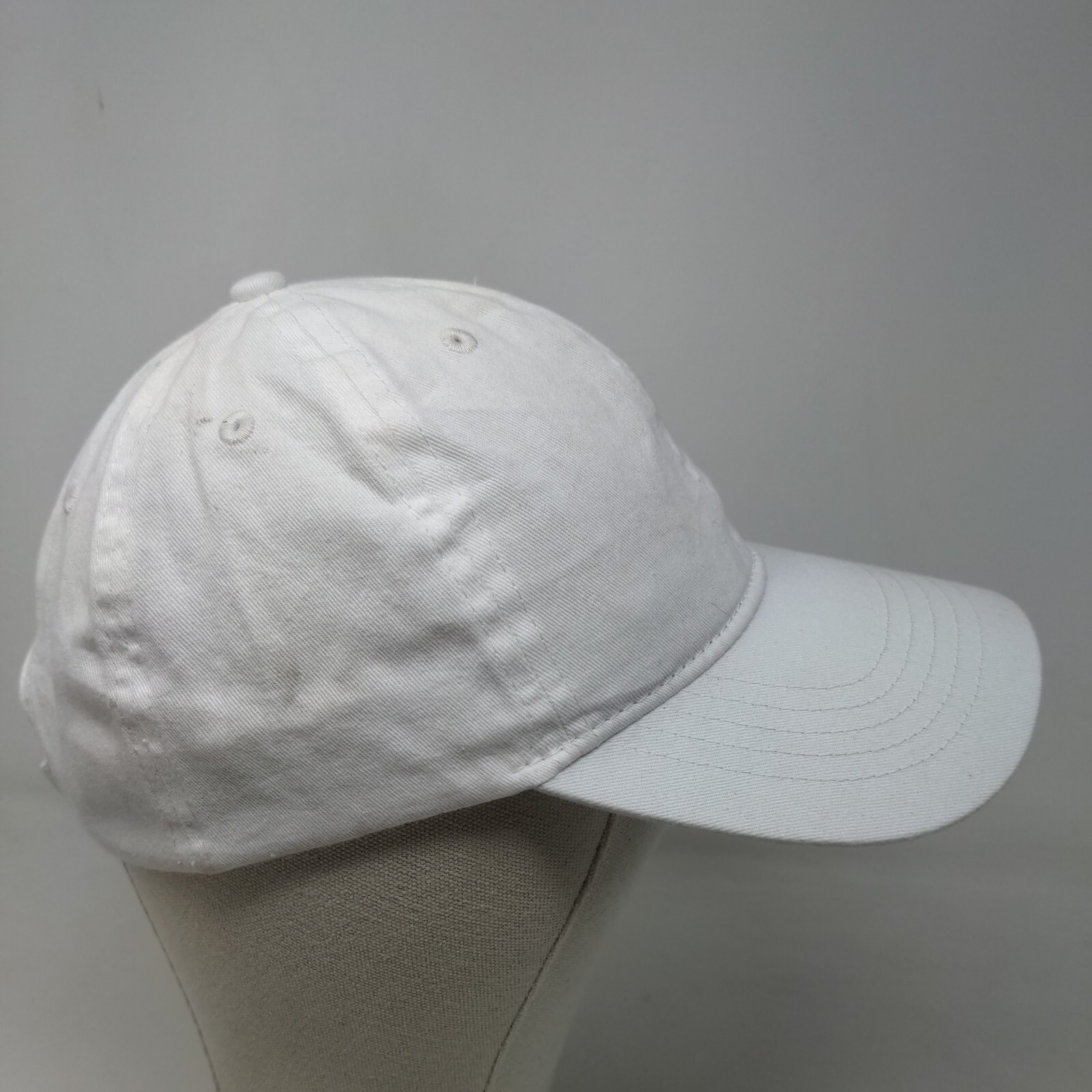Infinity Men's Strapback Hat White OSFM Blank Vent Holes Adjustable | eBay