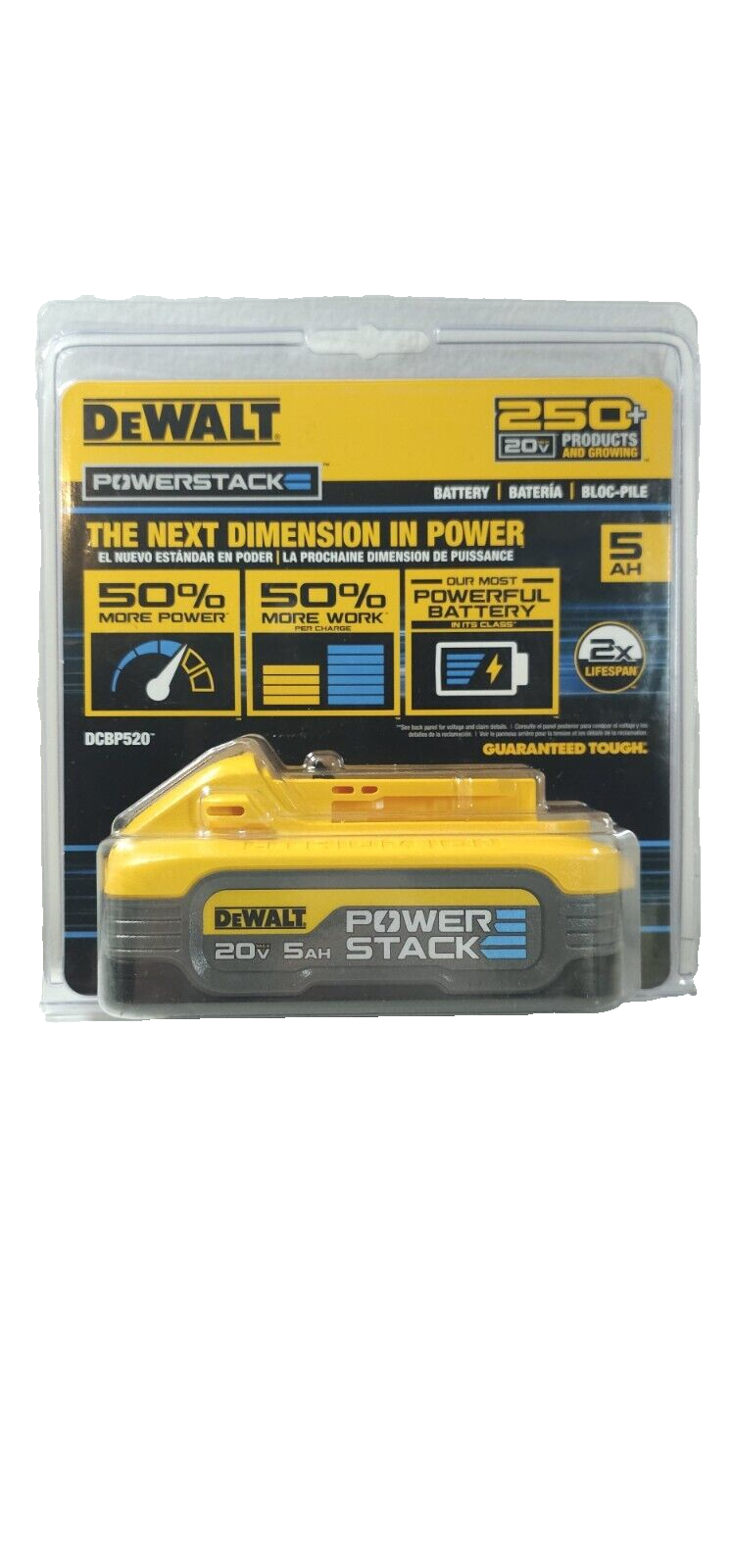 DeWalt DCBP520 POWER STACK 20V MAX 5Ah Battery - Yellow for sale online ...