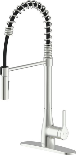 Bio Bidet by Bemis FLOW Spring Neck Classic Pull-Down Kitchen Faucet in ...