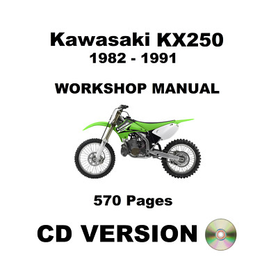 Kawasaki KX250 1982 - 1991 (82-91) Workshop Service Repair Manual - CD ...