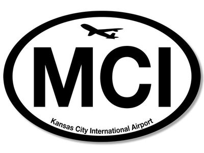 5" mci kansas city international airport car bumper sticker decal usa ...