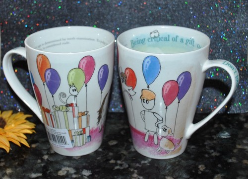 NEW PAUL CARDEW SET/2 Latte Coffee/Tea Mug METAPHORICALLY SPEAKING Cat ...