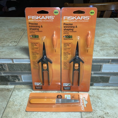 NEW MODEL Fiskars Non stick Precise Trimming Micro-Tip Pruning Snip ...