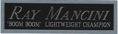 RAY MANCINI NAMEPLATE for AUTOGRAPHED Signed Boxing TRUNKS-ROBE-PHOTO ...