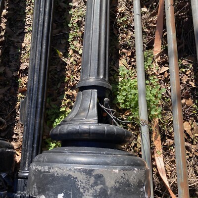 1 Vintage Fluted Victorian Street Light Pole 8’ Tall, Can deliver ...