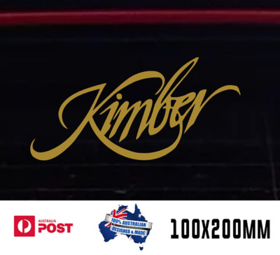 2x Kimber Firearms Windshield Windscreen Sticker Decal 200mm GOLD ...