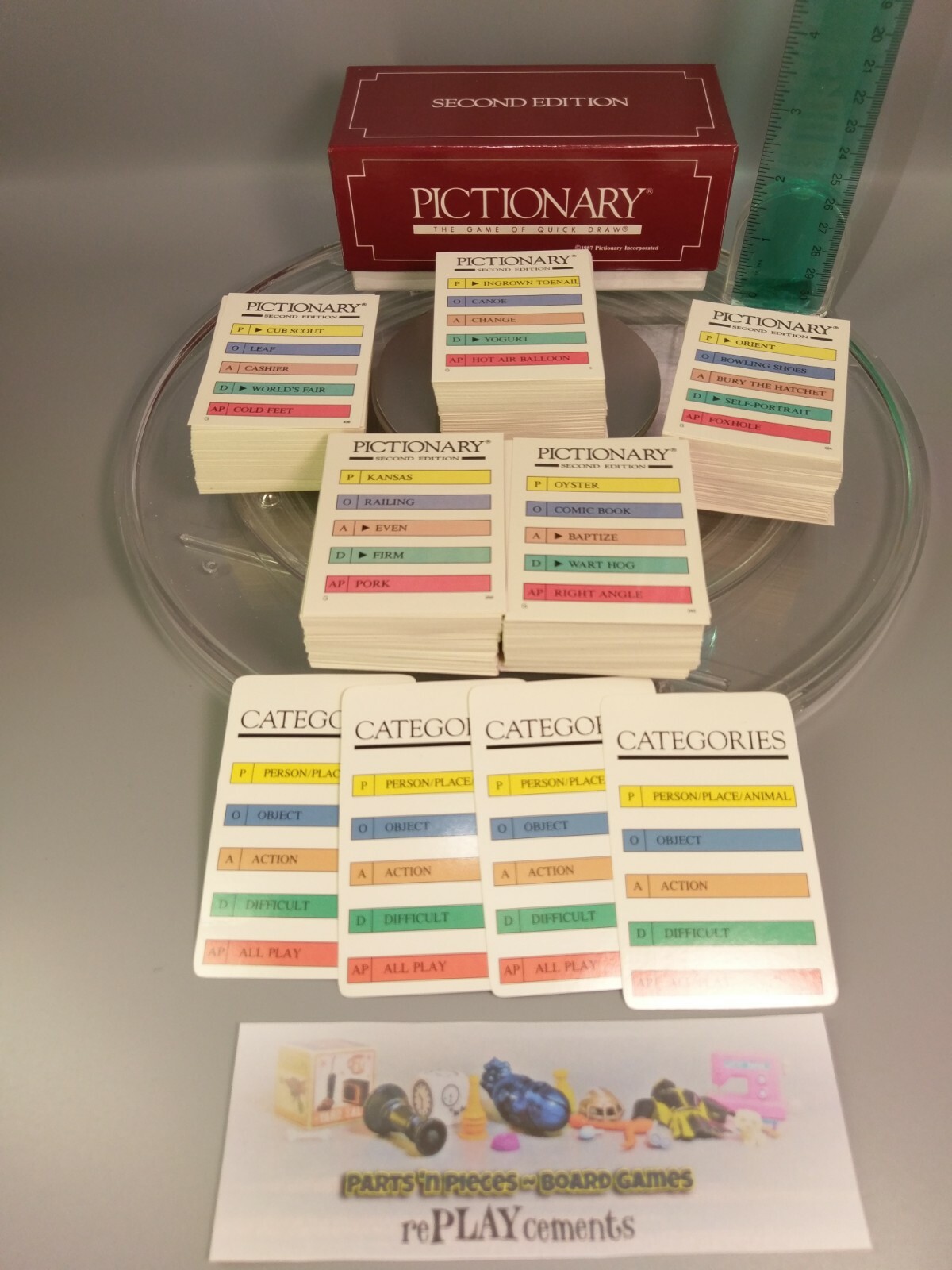 Pictionary 2nd Second Edition Replacement Parts/Pieces U Choose: Cards ...