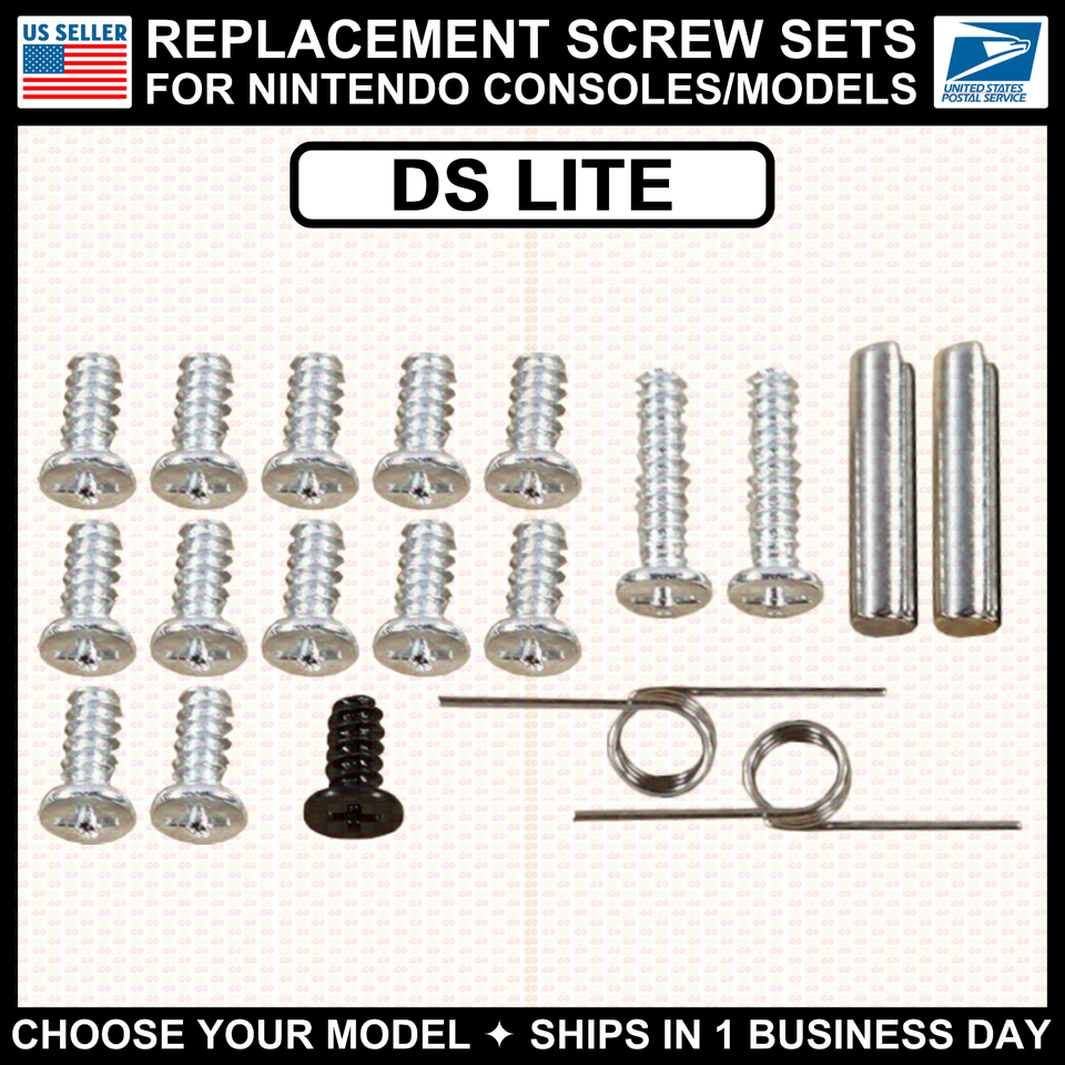NEW Full Screw Set For Nintendo New/3DS/XL/LL/NDSL/DS Lite/GBA SP ...