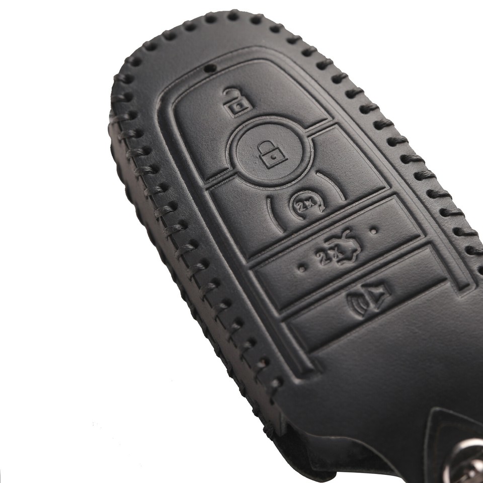 Leather Remote Key Chain Ring Cover Case Shell For Ford F250 F450 F550 ...