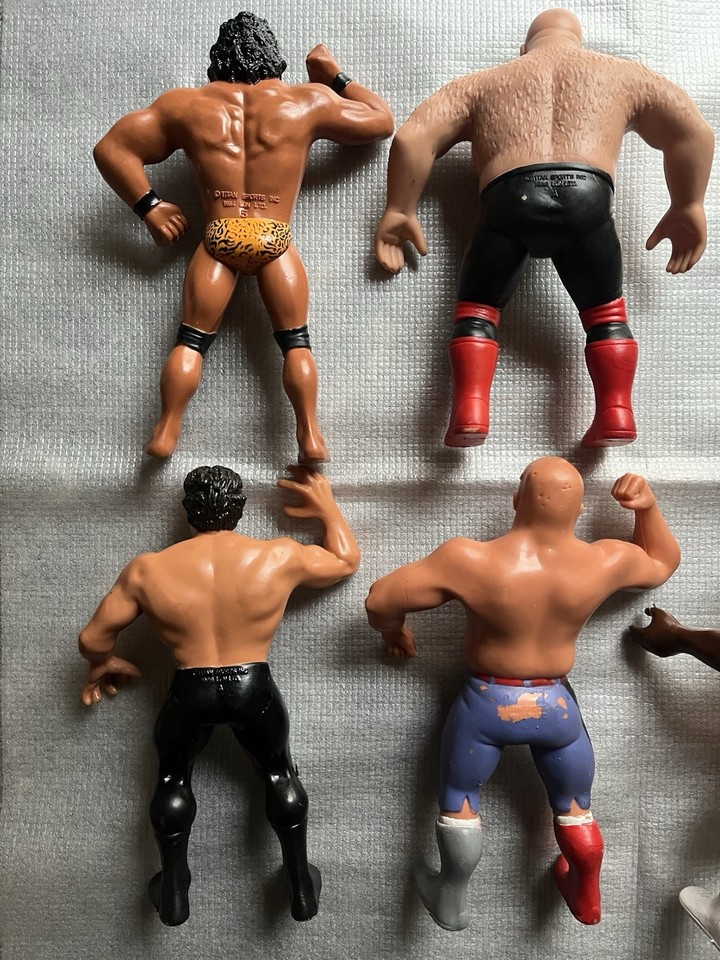 VTG 80s WWF LJN Lot Of 7 Wrestling Figures Played With Condition JYD W ...