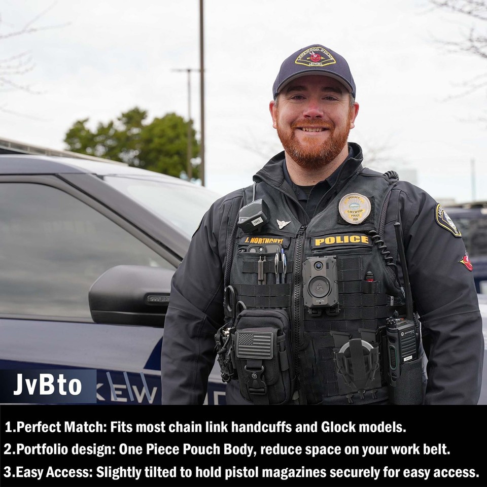 Magazine Handcuff Combo Holster Mag & Cuff Pouch Fits Glock, 9mm ...