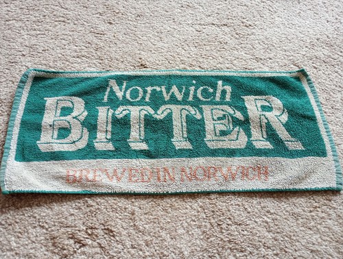 Vintage NORWICH BITTER [Norwich, Norfolk] Beer bar Towel Man Cave Bar ...