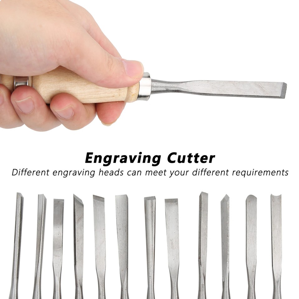 Wood Carving Tools Set Engraving Knife Chisels Woodworking Cutter with ...