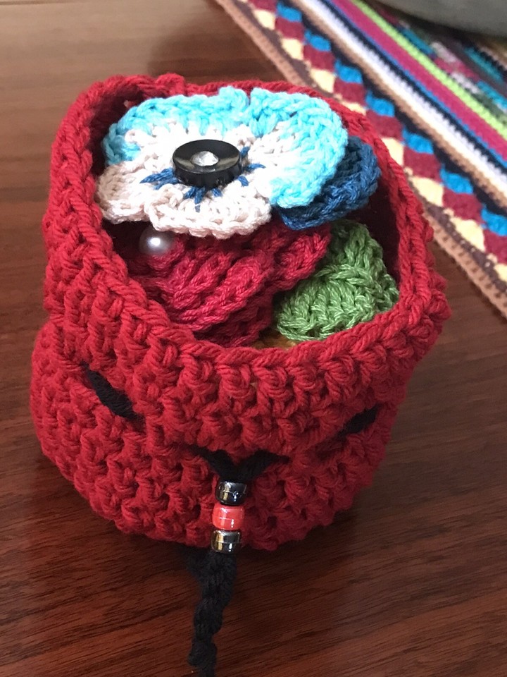 Hand Crocheted Flower Refrigerator Magnets Set w/Crochet Gift Bag🌺USA ...