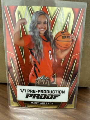 2024 Leaf Metal Proof Superfractor Red Flood Mady Aulbach 1/1 | eBay