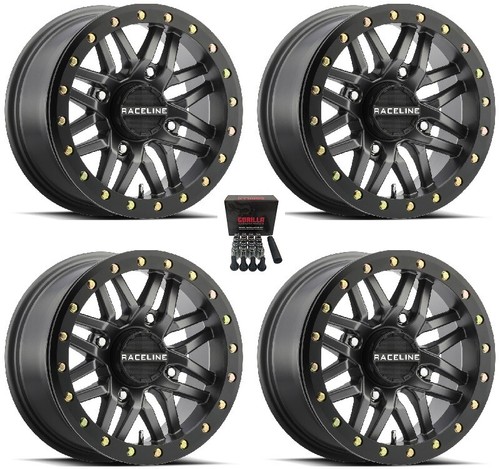 Raceline Ryno Beadlock UTV Wheels/Rims Gunmetal 15" Polaris Ranger XP 9 ...