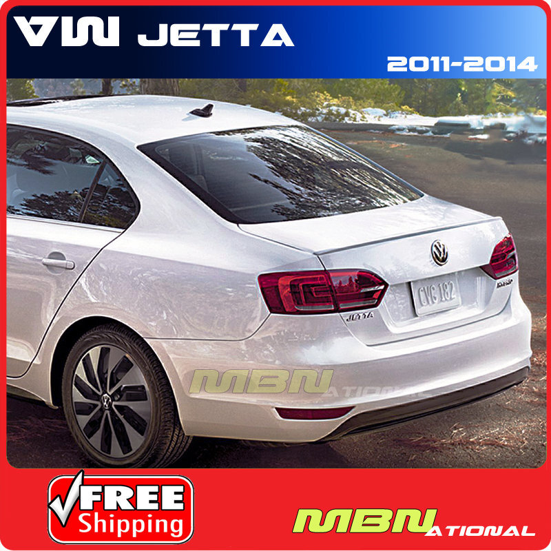 2011+ Up VW Jetta Rear Trunk Lip Spoiler PAINTED ABS LA7W REFLEX SILVER ...