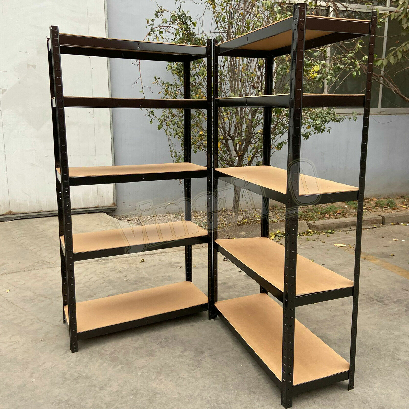 INDUSTRIAL 5 TIER METAL HEAVY DUTY RACKING SHELVES STORAGE UNIT GARAGE ...