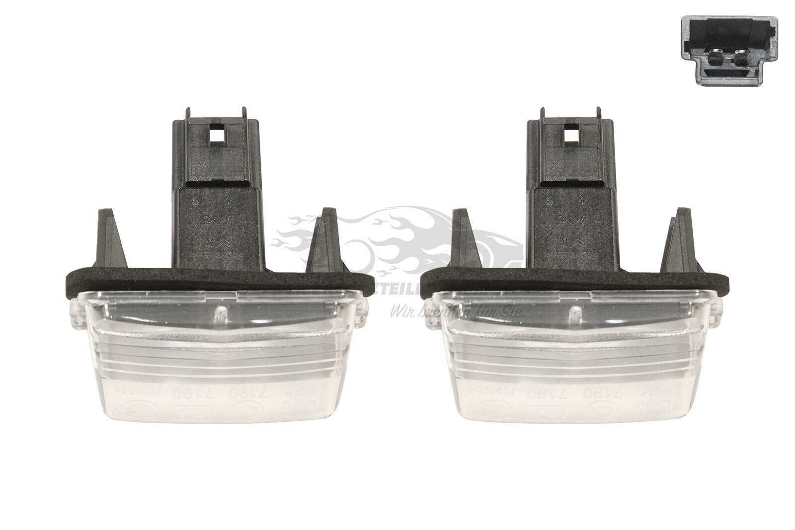 2x Original Citroen Peugeot Kennzeichen Nummernschild Leuchten 6340A3 ...