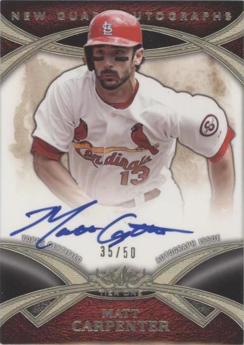 2014 Topps Tier One - New Guard Autographs Matt Carpenter #NGA-MCR /50 ...