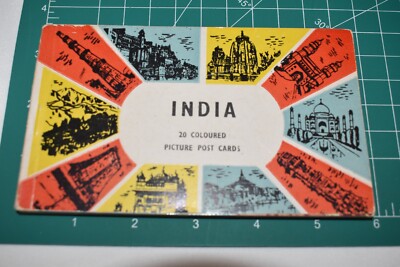 India 20 Coloured Picture Post Cards Souvenir Book | eBay