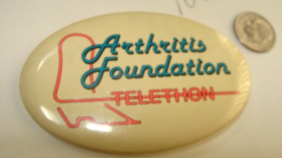 VINTAGE Arthritis Foundation TELETHON PINBACK BUTTON PIN BADGE | eBay