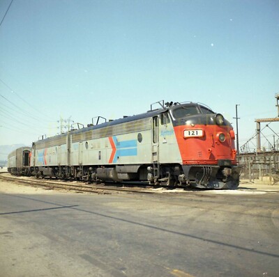 1974 AMTK Amtrak EMD FP7A Locomotive #121 - Vintage Railroad Negative ...