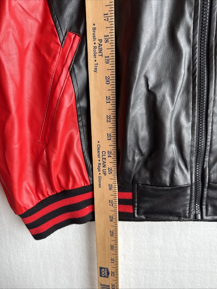 VTG Ohio State Bomber Full Zip Jacket Men's XL Red Black Steve & Barry ...