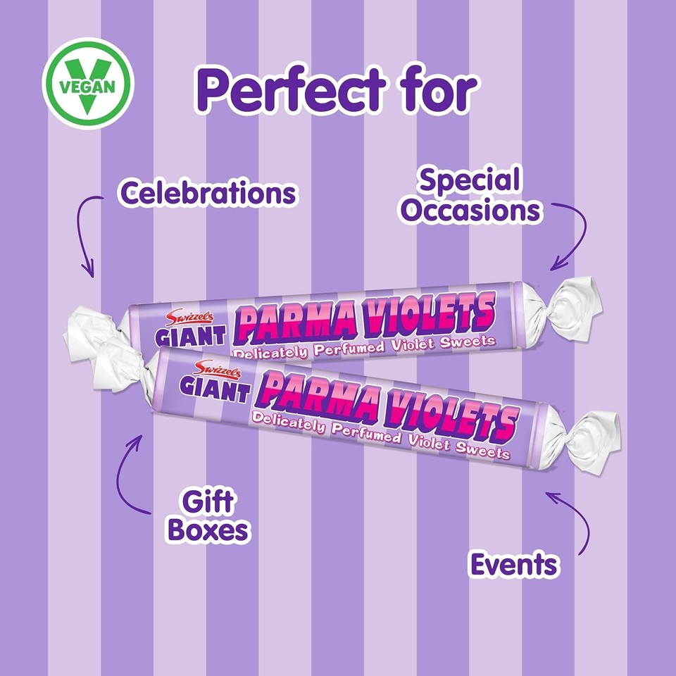 Swizzels Giant Parma Violets 24 Rolls (24 x 40 g) UK Fast & Free ...