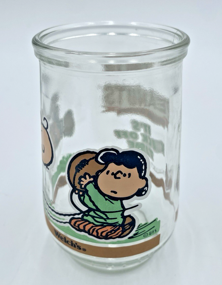 Vintage Welch’s Peanuts #4 “It’s Kick Off Time” Jelly Glass Charlie ...