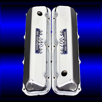 460 Chrome Valve Covers for Big Block Ford 460 Engines with 460 Emblems ...