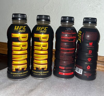 *4 BOTTLES* UFC 300 Prime Hydration- 500ml-16.9 Oz Limited Edition FAST ...