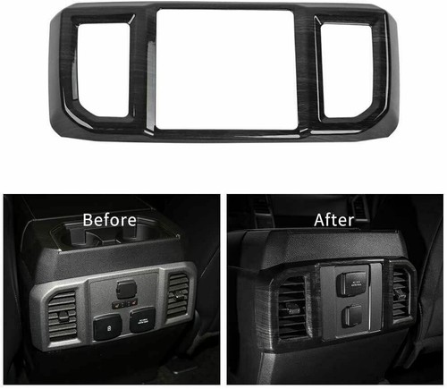 15pcs Black Wood Grain Decoration Trim Cover Bezel For Ford F150 ...