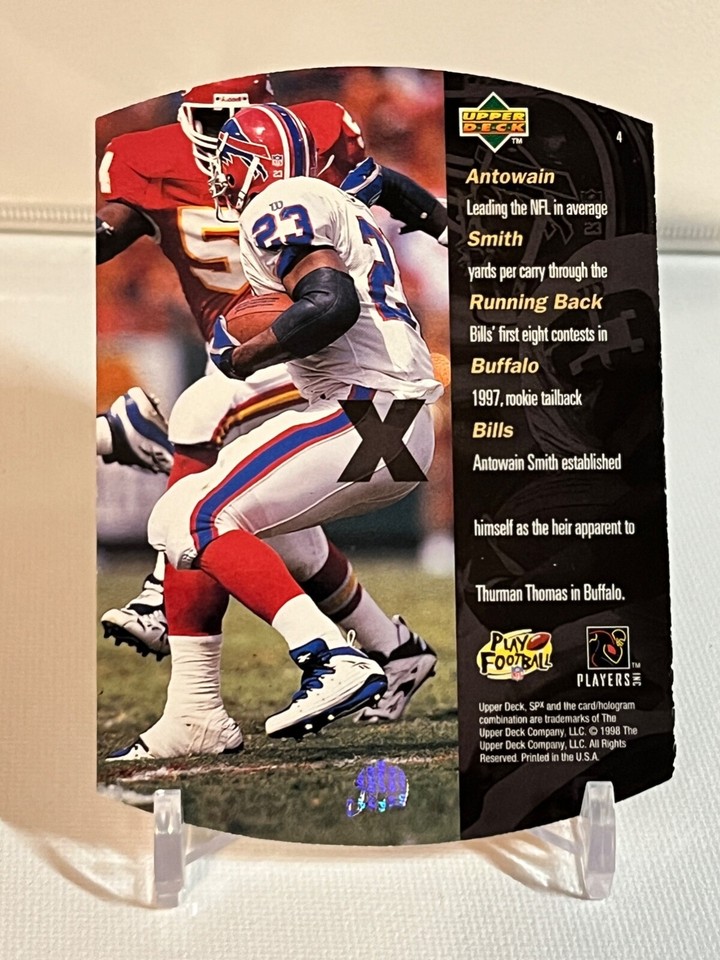 Antowain Smith 1998 SPx Bronze Buffalo Bills Football Card #4 Halogram ...