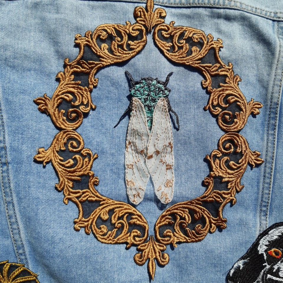 Cicada Realistic Bug Insect Handmade Sew-On Embroidered Patch | eBay