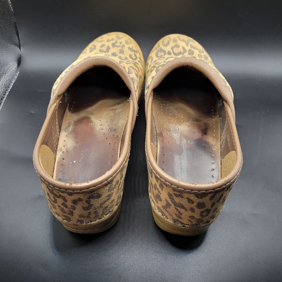 Dansko Women’s Leopard Print Clogs Slip-On Comfort Shoes Size 39 (9–9.5 ...