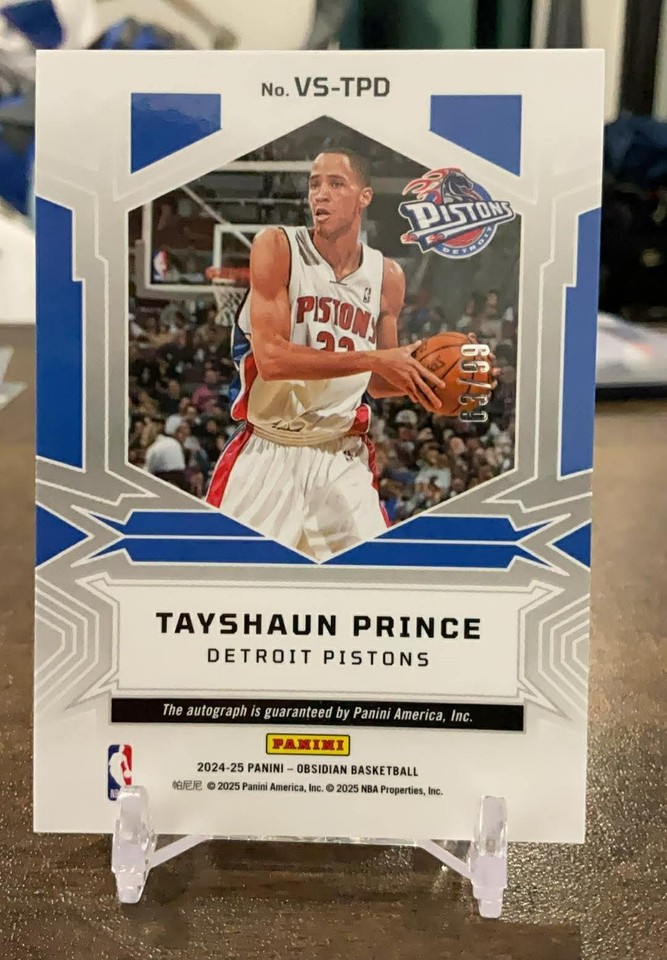 2024-25 Panini Obsidian Tayshaun Prince Volcanic EE Orange Flood Auto ...