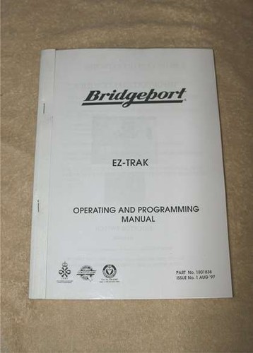 Bridgeport EZ-Trak DX Operating and Programming Manual | eBay
