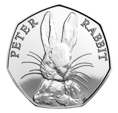 Beatrix Potter 2016 - VERY RARE Half Whisker ERROR Peter Rabbit 50p ...