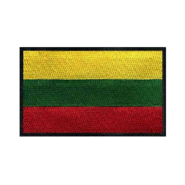LITHUANIA FLAG IRON ON PATCH 3" Embroidered Applique Lithuanian Pride Europe NEW | eBay