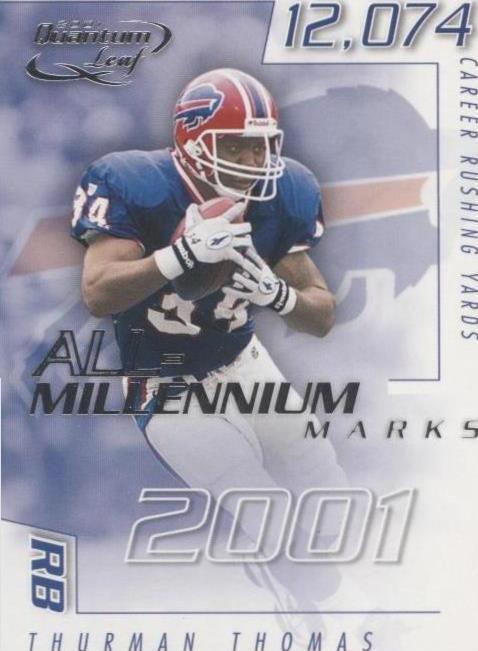 2001 Quantum Leaf - All-Millennium Marks Thurman Thomas #A MAR - 9 / ...