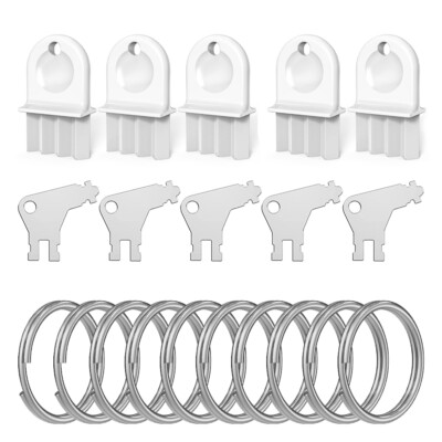 10Pcs Paper Towel Dispenser Key w 10 Key Rings for San Jamar Waffle Key ...