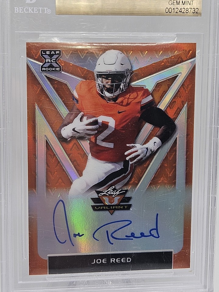 2020 Leaf Valiant BA-JR3 Joe Reed RC Orange RC Auto/50 BGS 9.5 AUTO 10 ...