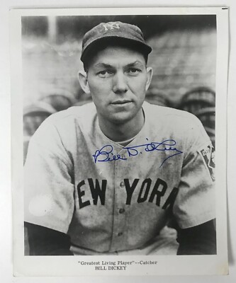 Bill Dickey (d. 1993) Signed Autographed Vintage 8x10 Photo New York ...
