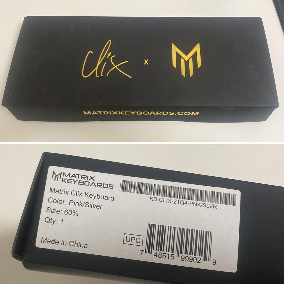 Matrix Keyboards Clix x Matrix Official Gaming Keyboard 60% Cotton ...