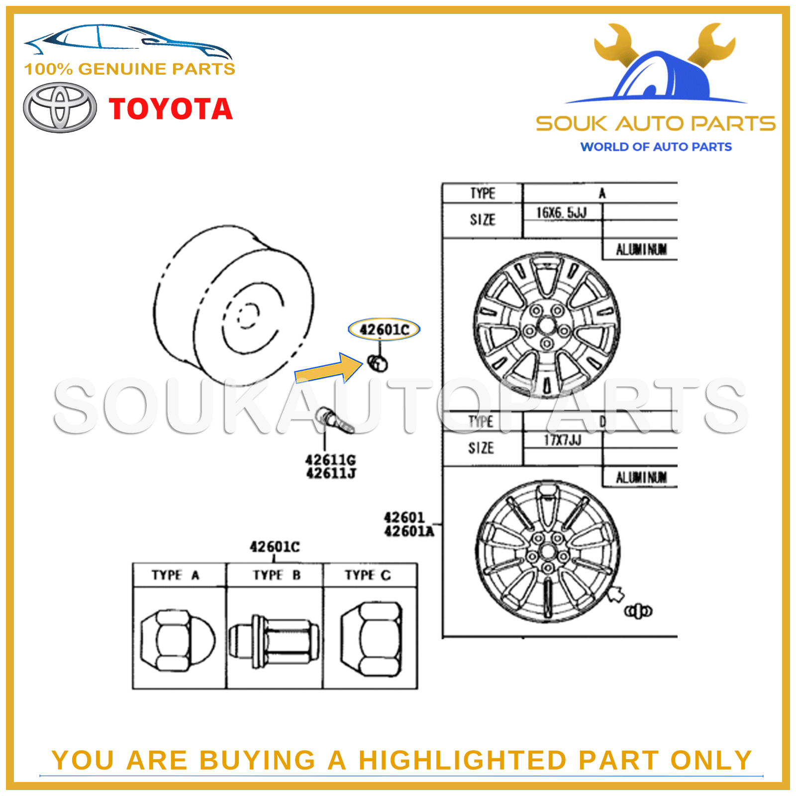 90942-01007 Genuine Toyota 24 SET LUG NUTS WHEEL BOLTS LAND CRUISER ...