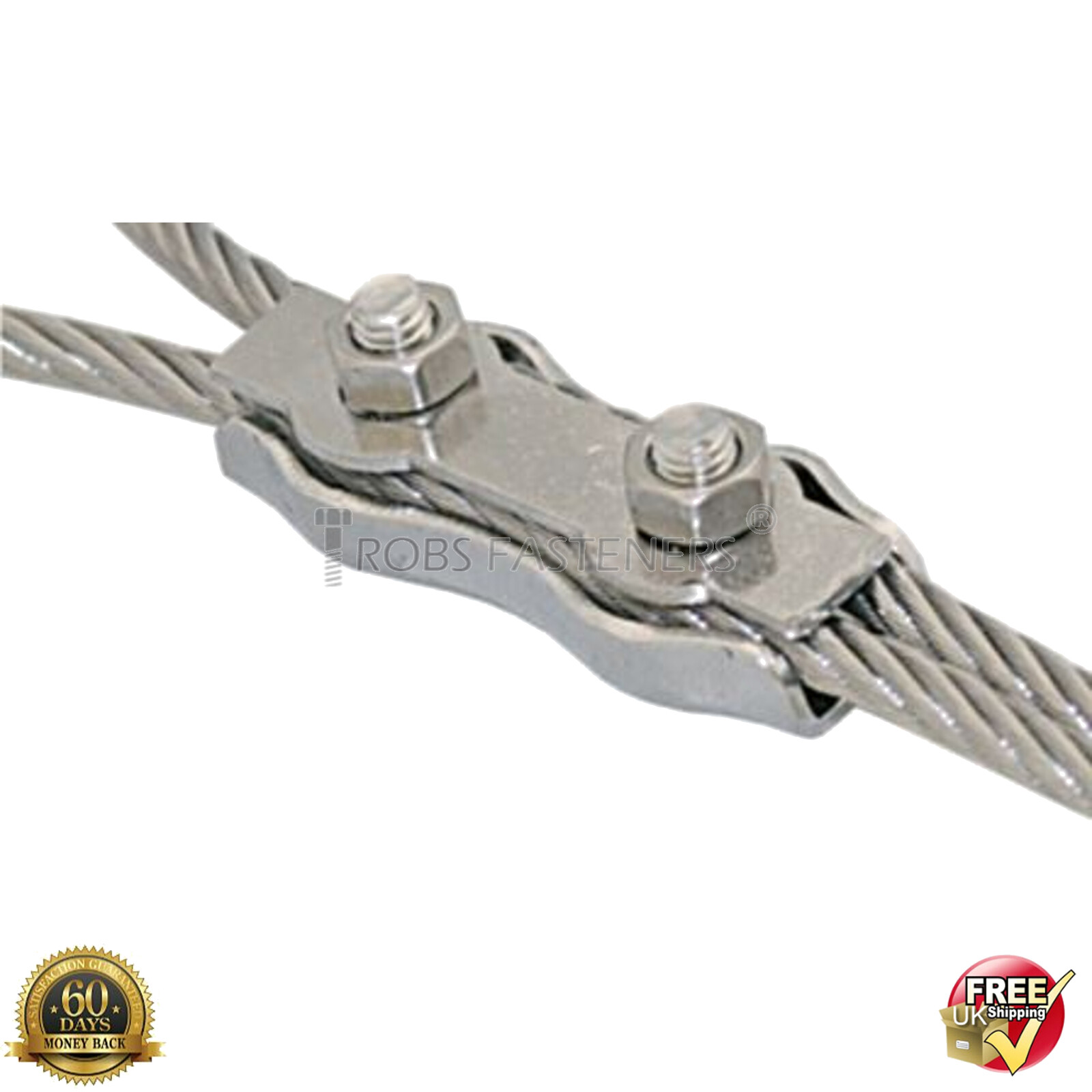 8mm Wire Rope Cable Clamps Grips Duplex Clip Fittings | eBay UK