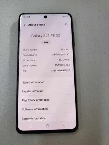 Samsung Galaxy S21 FE 5G SM-G990E Smartphone 128GB - Black | eBay