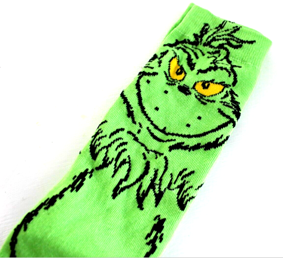 Grinch Socks 360-Degree Character Crew Sock Skate Novelty Unisex | eBay